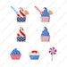Patriotic Ice Cream, 4th of July Clipart, 4th of July Clip Art, 4th of ...