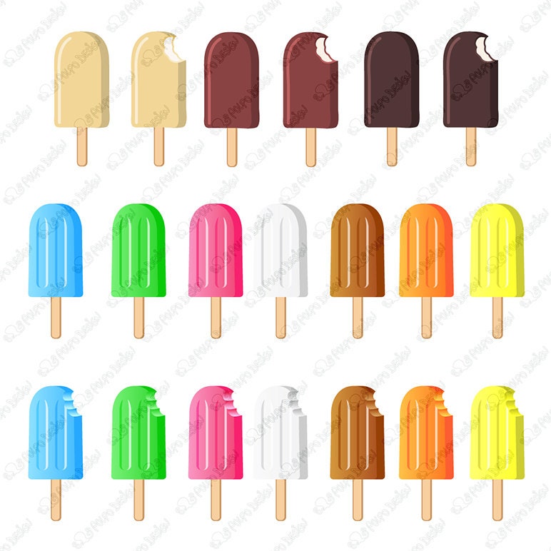 Ice Cream Clipart. Ice Cream PNG. Popsicle Clipart. Summer - Etsy UK