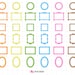 48 Frames Clipart. JPG and PNG Clip Art Frames. Square Rectangle Circle ...