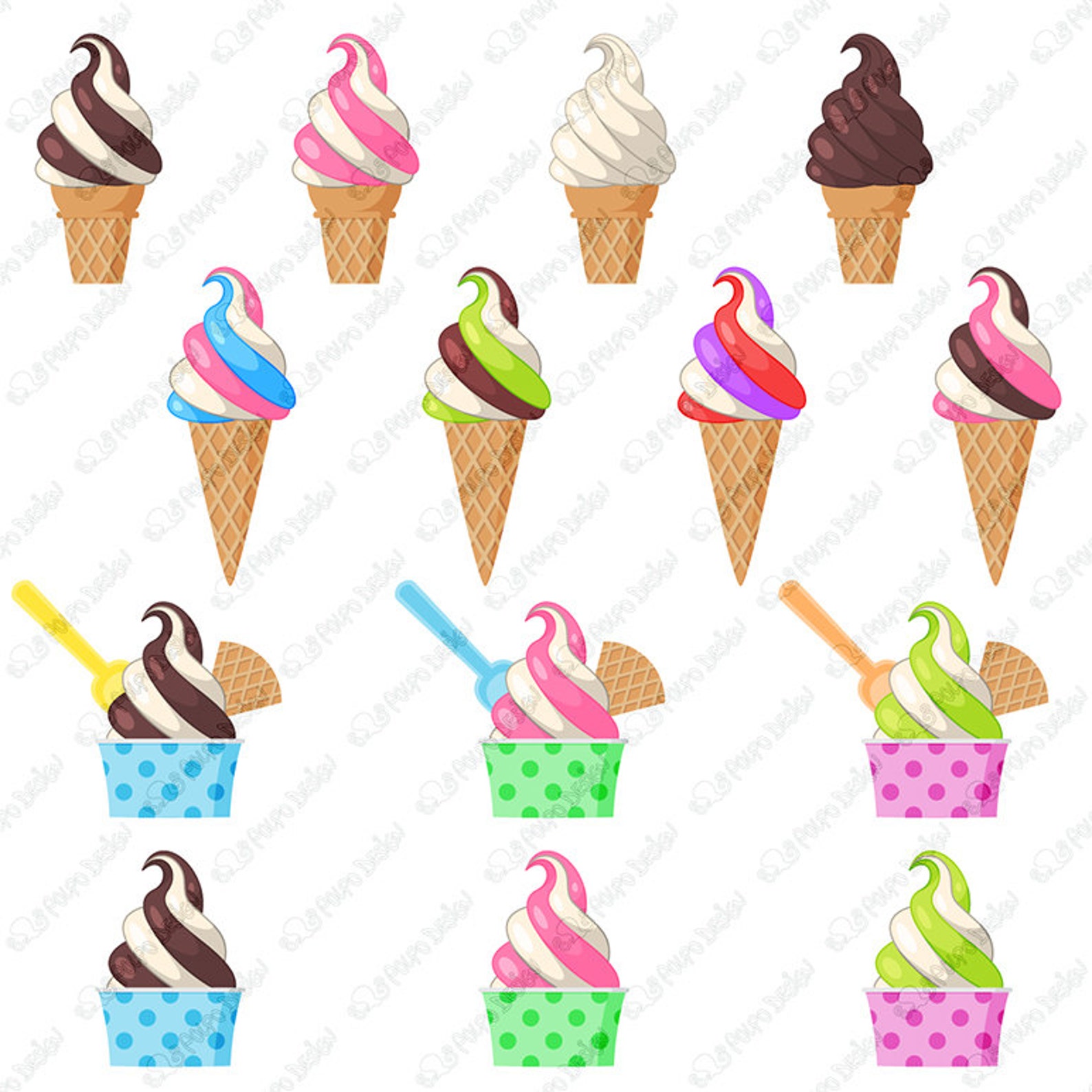 Ice Cream Clipart. Ice Cream PNG. Popsicle Clipart. Summer Clipart. Ice ...