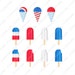 Patriotic Ice Cream, 4th of July Clipart, 4th of July Clip Art, 4th of ...