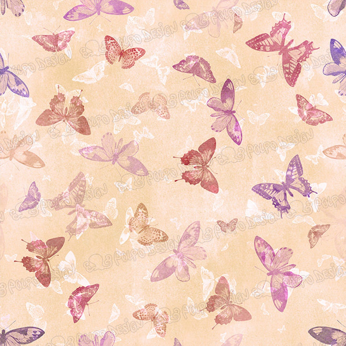 Watercolor Butterflies Digital Papers. Commercial & Personal Use ...