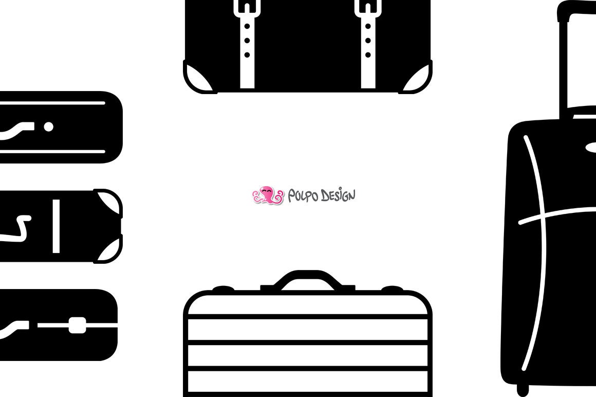 Luggage SVG. Digital Clipart in Svg Eps Dxf Png. Instant | Etsy