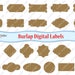 22 Burlap Digital Labels Clip Art, PNG With Transparent Background ...