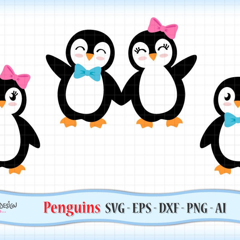 Penguin Clip Art - Etsy