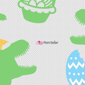 Easter T-rex SVG. Easter Dinosaur Svg Eps Dxf Png. Vector Files Ideal ...