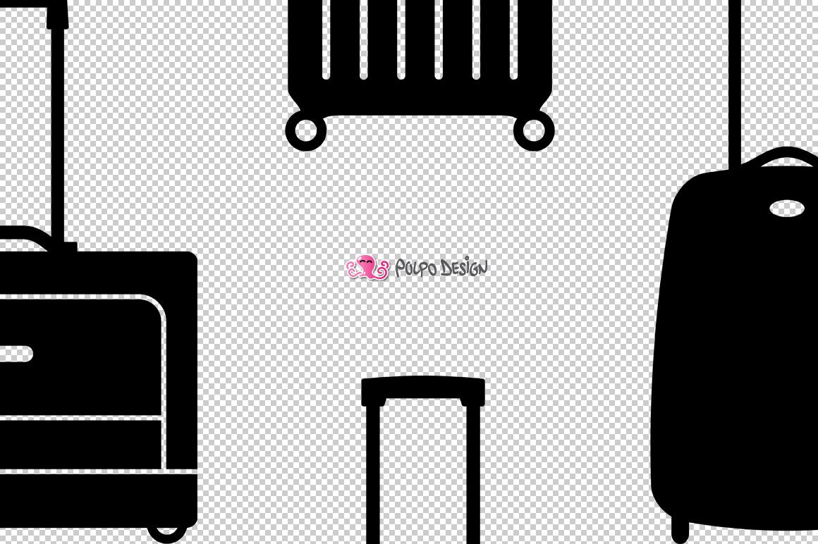 Luggage SVG. Digital Clipart in Svg Eps Dxf Png. Instant | Etsy