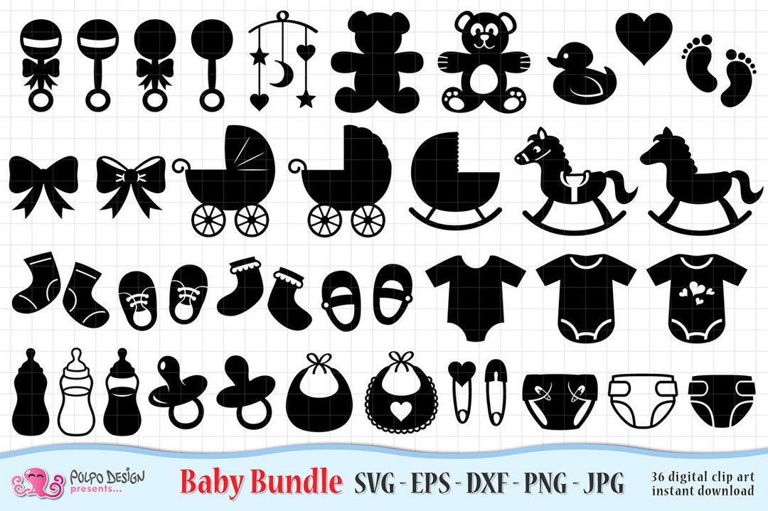 Baby SVG Bundle, Svg, Eps, Dxf Jpg and Png. Vector Files Ideal for ...