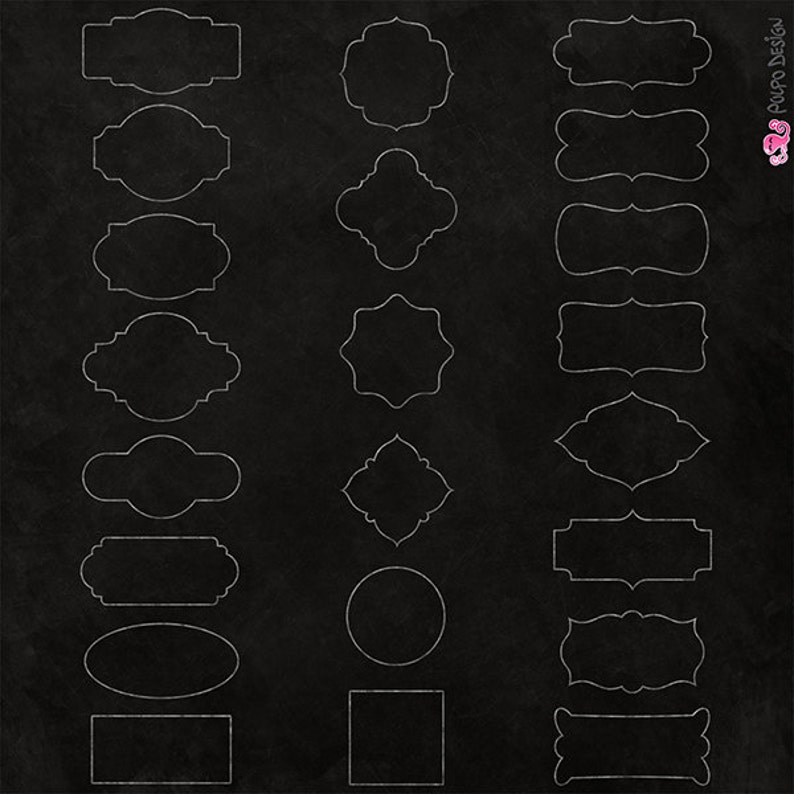 22 Digital Chalkboard Frames Clipart. White Chalk Frames Clipart ...