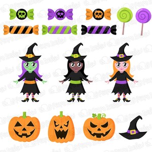 Cute Halloween Clipart. Digital Clip Art. Commercial & Personal Use ...