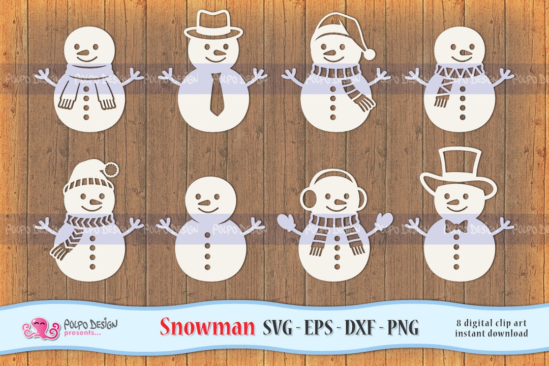 Snowman SVG. Snowman Clip Art in Svg Eps Dxf Png. Vector Files Ideal ...