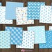 Baby Boy Digital Paper. Its a Boy Patterns, Newborn Scrapbook Paper ...