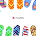 50 Flip Flops Clipart. Beach Clipart Summer Clipart Digital Flip Flops ...