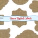 White Wood Digital Labels Clip Art. Commercial & Personal Use. Instant ...