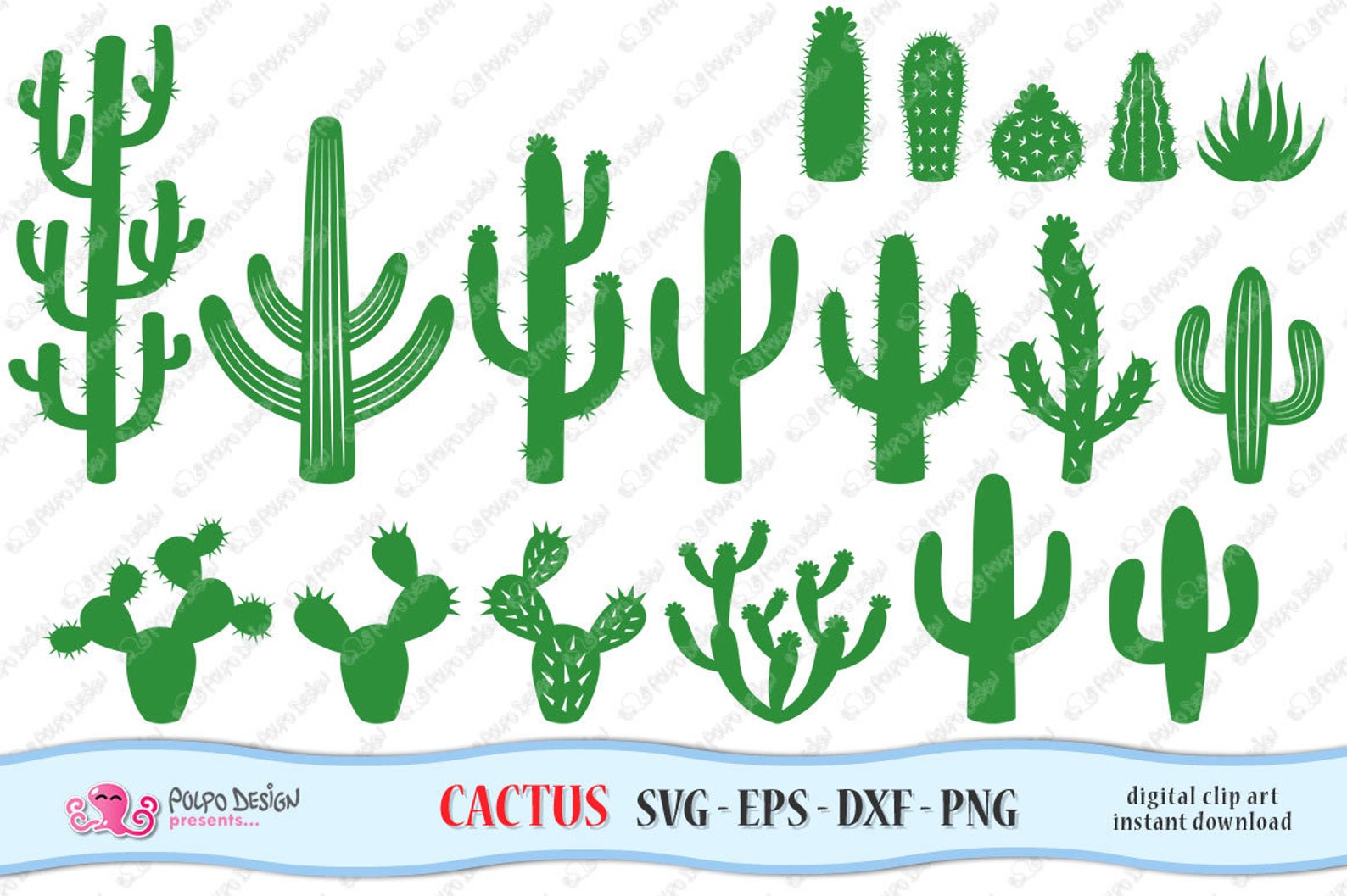 Cactus SVG. Cactus Clipart in Svg Eps Dxf Png. Vector Files Ideal for ...