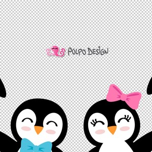 Girl and Boy Penguins. Clip Art in SVG, EPS, DXF, Ai and Png. Ideal for ...