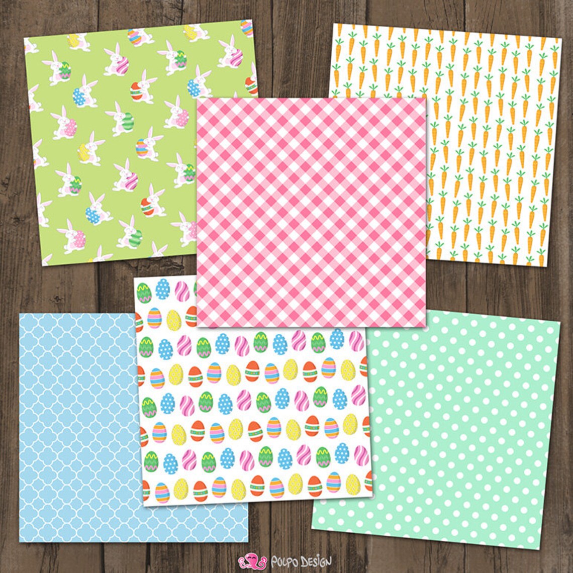 Easter Digital Paper. Scrapbook Backgrounds. Easter Bunny - Etsy