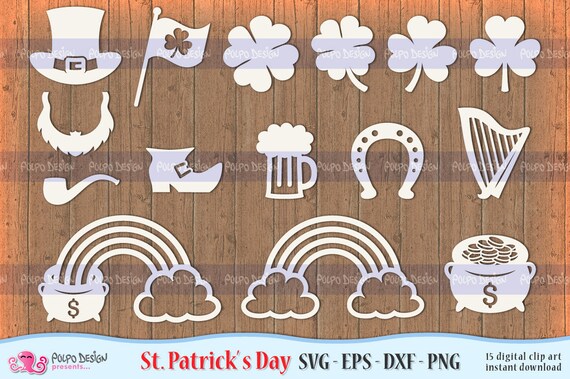 St. Patrick's Day SVG, Eps, Dxf and Png. Vector files ideal for cutting ...