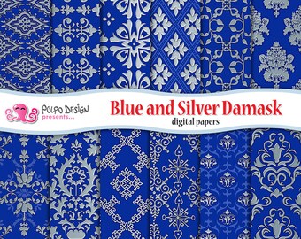 Owl clipart & digital paper baby boy clip art baby shower