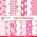 Baby Girl Digital Paper. Its a Girl Patterns, Newborn Scrapbook Paper ...