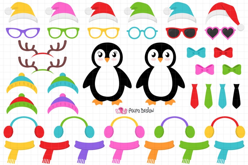 Create Your Own Penguin Clipart! 40 Digital PNG Images. DIY Penguin Kit ...