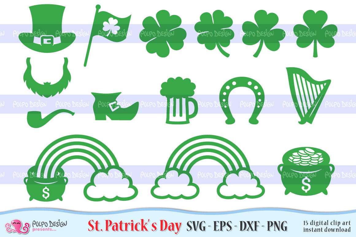 St. Patrick's Day SVG Eps Dxf and Png. Vector Files - Etsy Australia