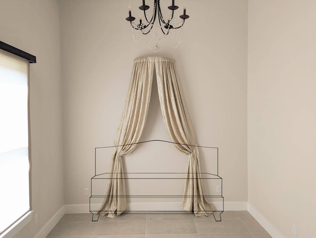 DIY canopy frame kit for rod pocket curtains. — JuliesDecor