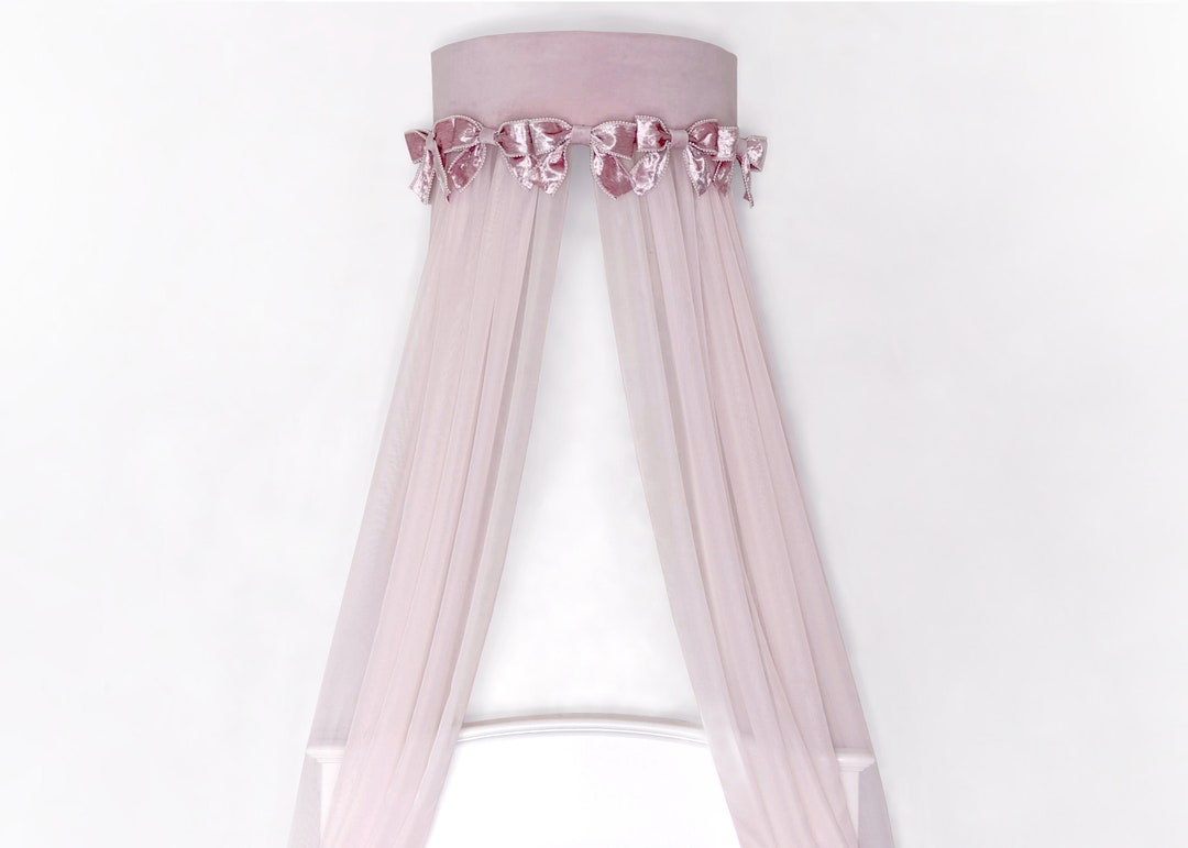 Bow Crown Canopy W20 pink or Blue Colors. - Etsy