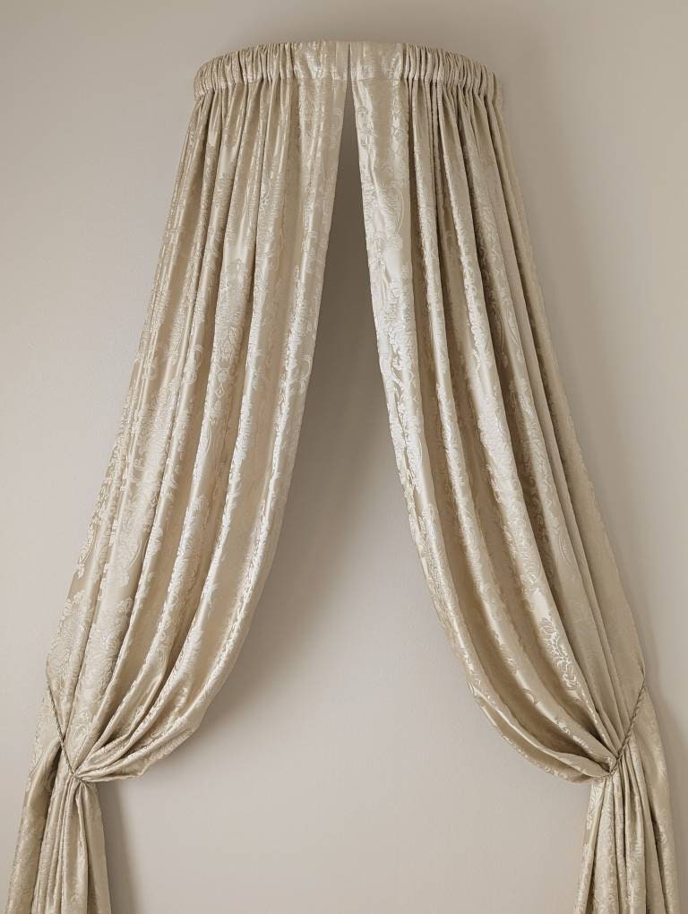 DIY canopy frame kit for rod pocket curtains. — JuliesDecor