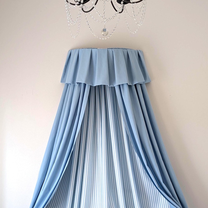 Bed Canopy Fabric Blue - Etsy