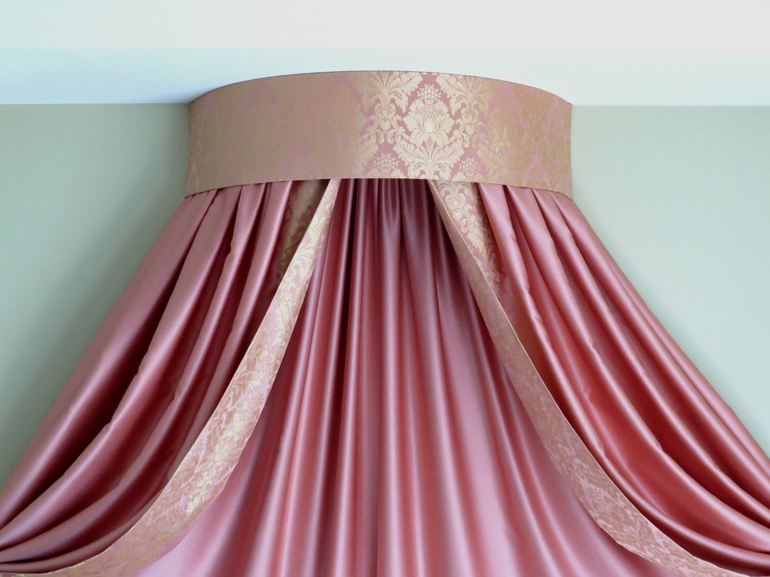 Gold Damask Bed Crown Canopy W30" - Etsy