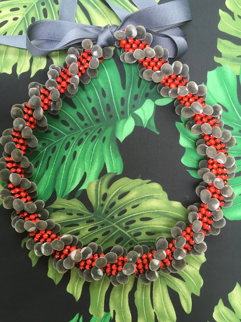 Hawaiian Seed Lei Hua Weleweka Pukiawe | Etsy