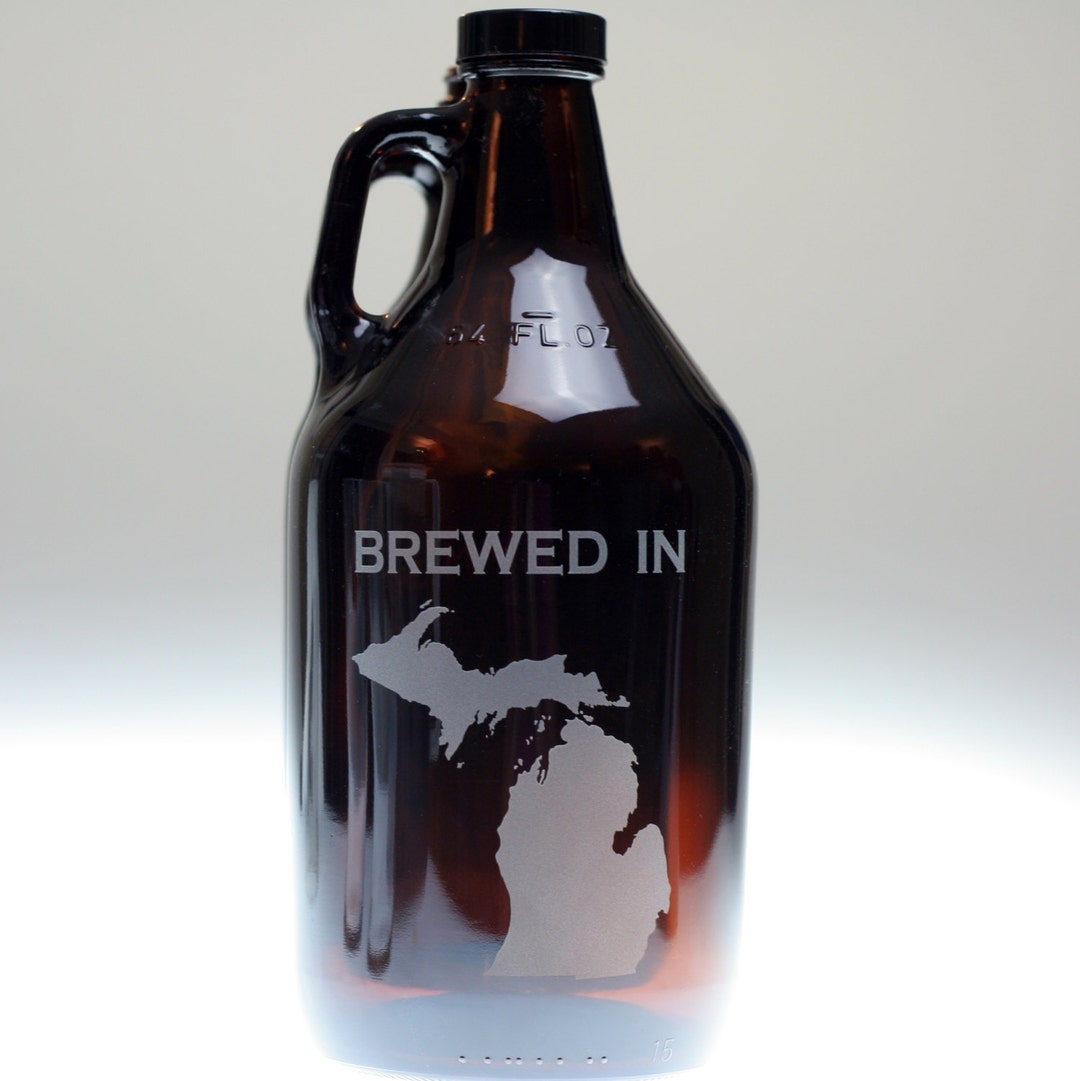 Growler Custom Engraved With State Brewed in Art,homebrew Gift,home ...
