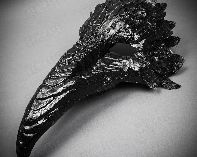 Crow Skull Leather Mask Bone - Etsy