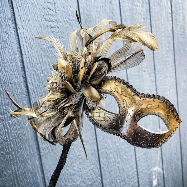 Masquerade Masks on a Stick - Etsy