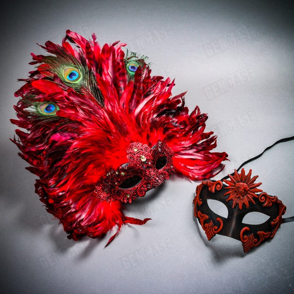 Red Masquerade Mask - Etsy