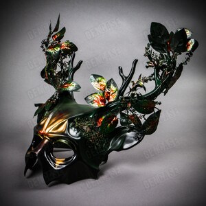Forest Themed Devil Animal W/ Deer Horns Masquerade Halloween Costume ...