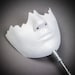 Unpainted Lower Half Face Hand Held Stick White Masks Masquerade With ...