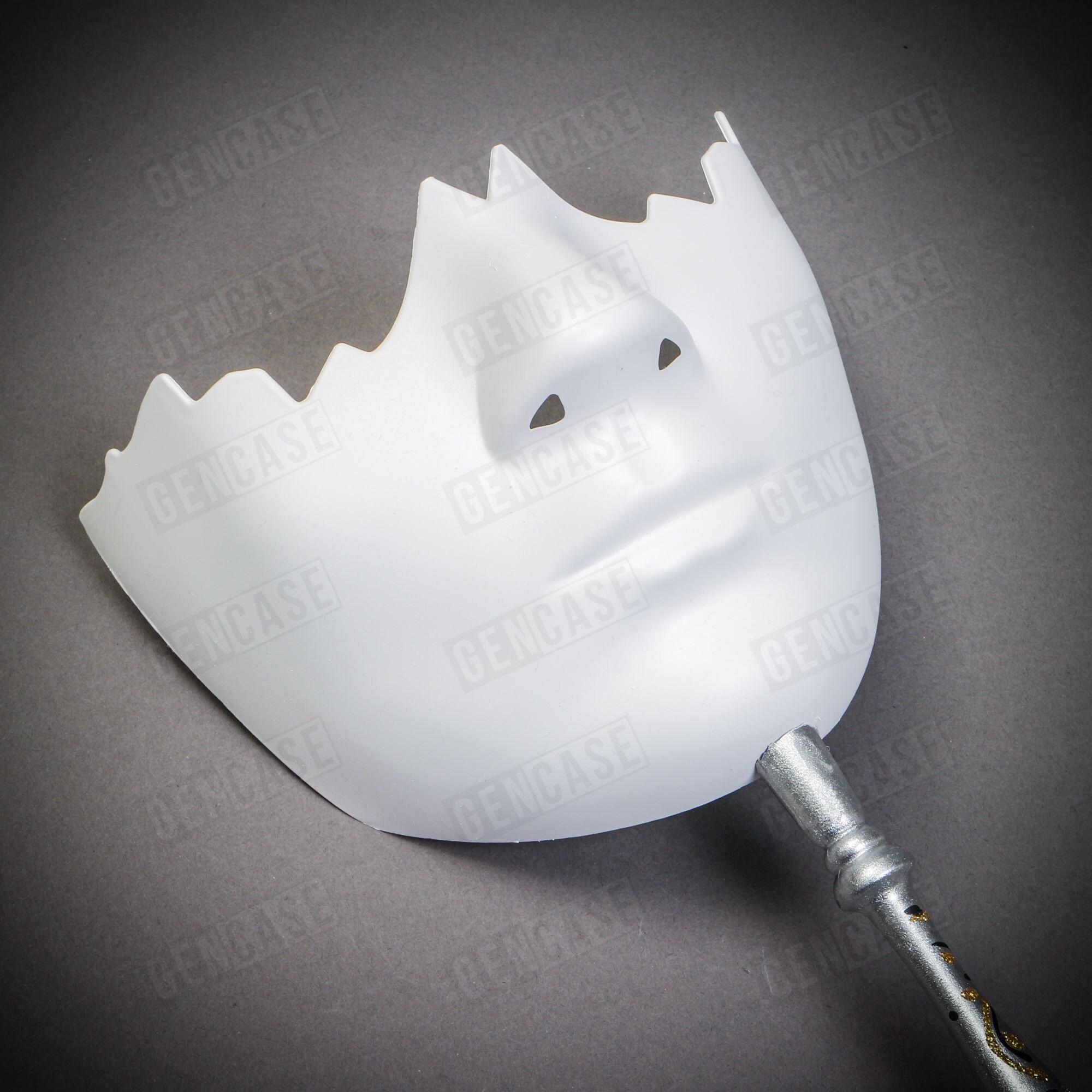 Unpainted Lower Half Face Hand Held Stick White Masks Masquerade With ...