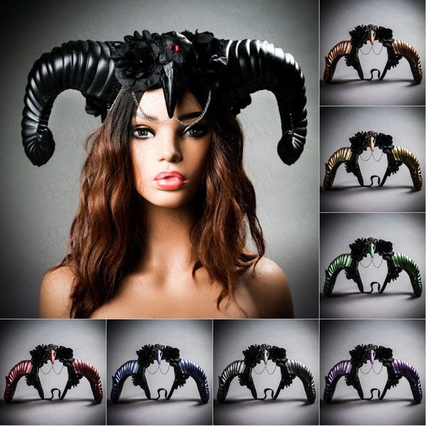 Ram Horns Skull - Etsy