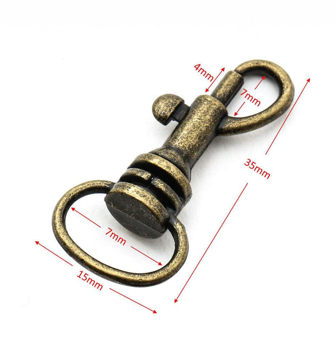 Pack of 10: 1.5 Black Gold Rotating Lobster Clasps Oval Metal Keychain ...