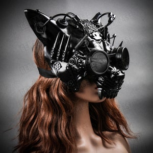 Steampunk Robatic Angry Wolf Masquerade Mask Cosplay Halloween Costume ...
