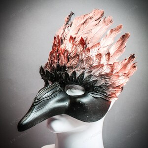 Voodoo Long Nose Bird Costume Mask Feather Masquerade, Men Women ...