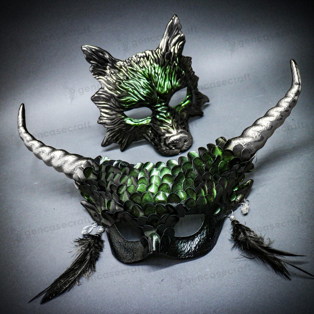 Party Ball Halloween Couple Masquerade | Animal Mask Cosplay, Wolf ...