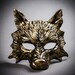 Black Gold Wild Wolf Animal Full Face Halloween Masquerade Party Mask ...