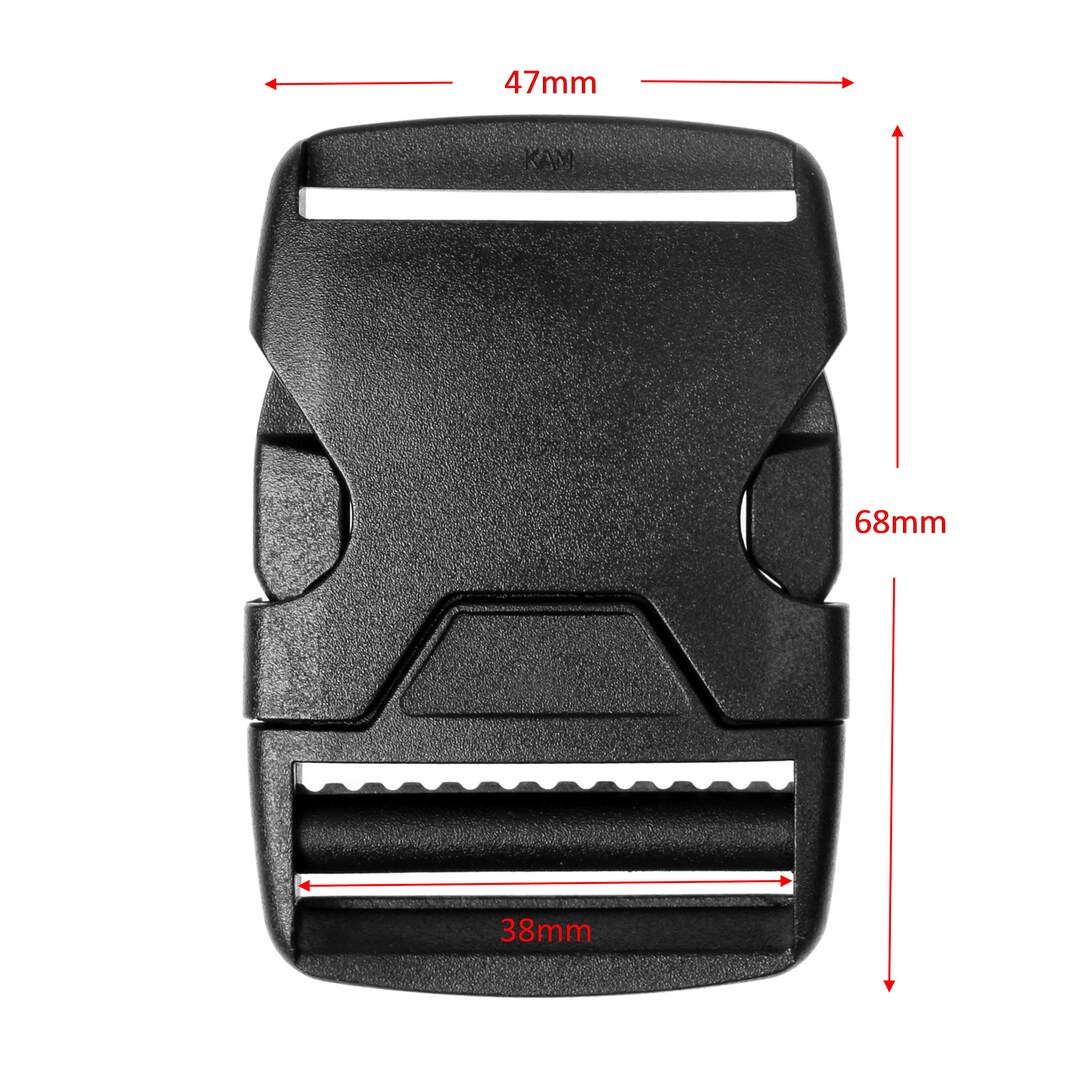 38mm Large Side Release Buckles W/ Single Adjust Fit 1.25" Strap for ...