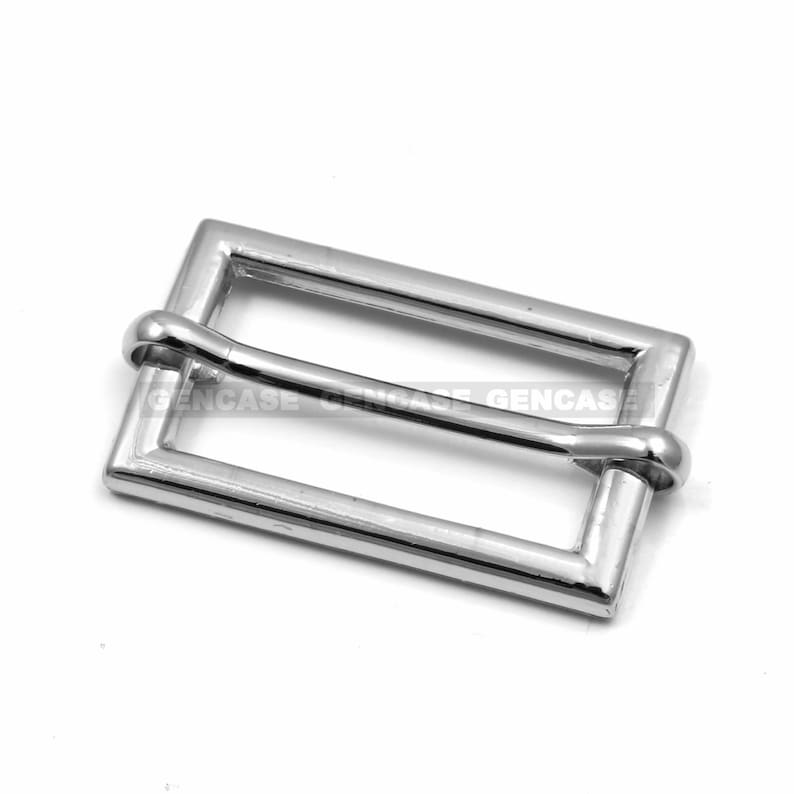 Rectangle Center Bar Buckle Metal 15mm Silver 10 PCS - Etsy