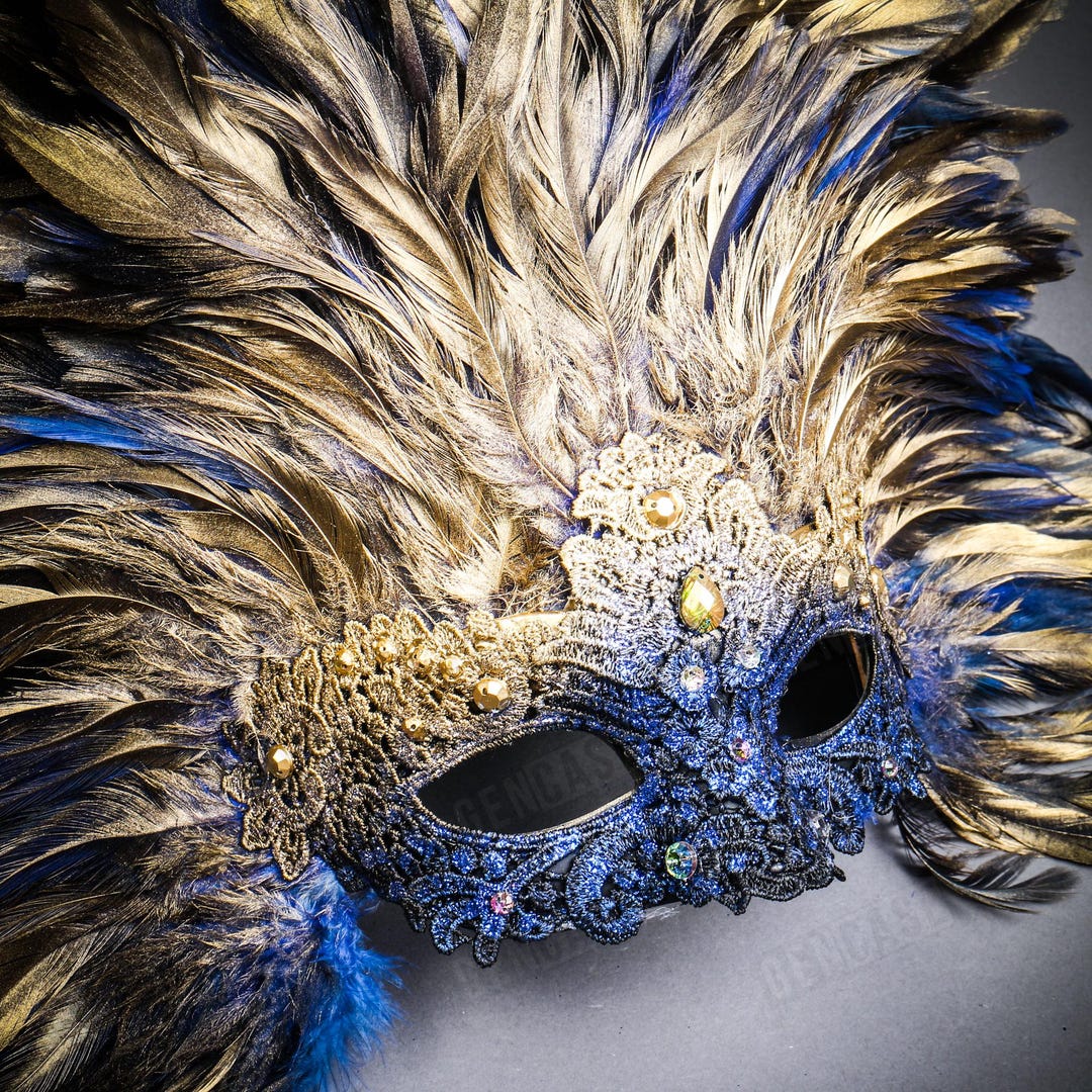 Top Feather Mardi Gras Masquerade Carnival Women Venetian Mask Costume ...