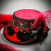 Steampunk Victorian RED Deluxe Feather Laces With Dark Goggles - Etsy