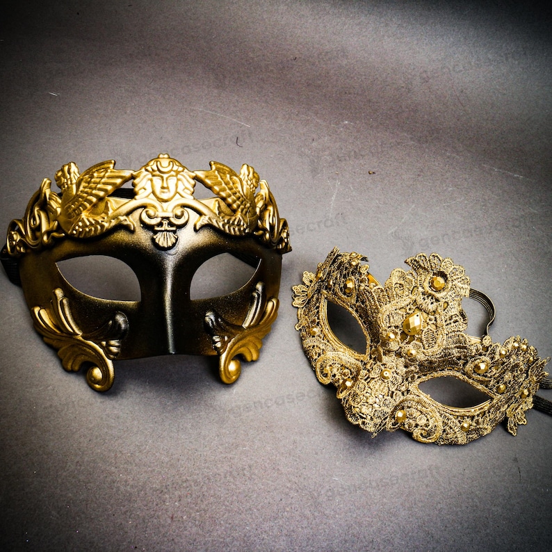 Silver Couple Masquerade Wedding Ball Mask, Venetian Masqquerade Ball ...